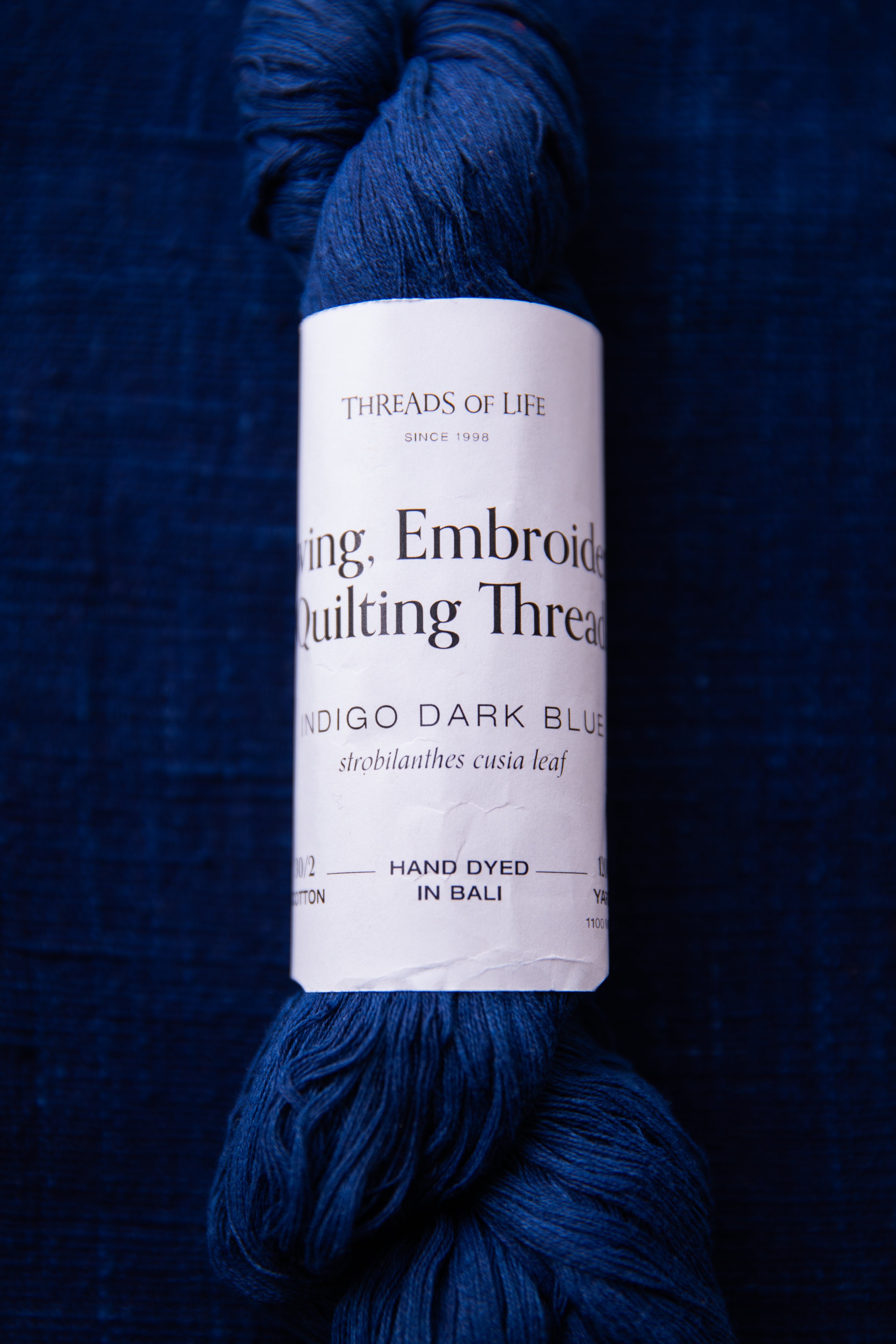 Dark Indigo Hand-sewing Thread 1100 meters – Threads of Life